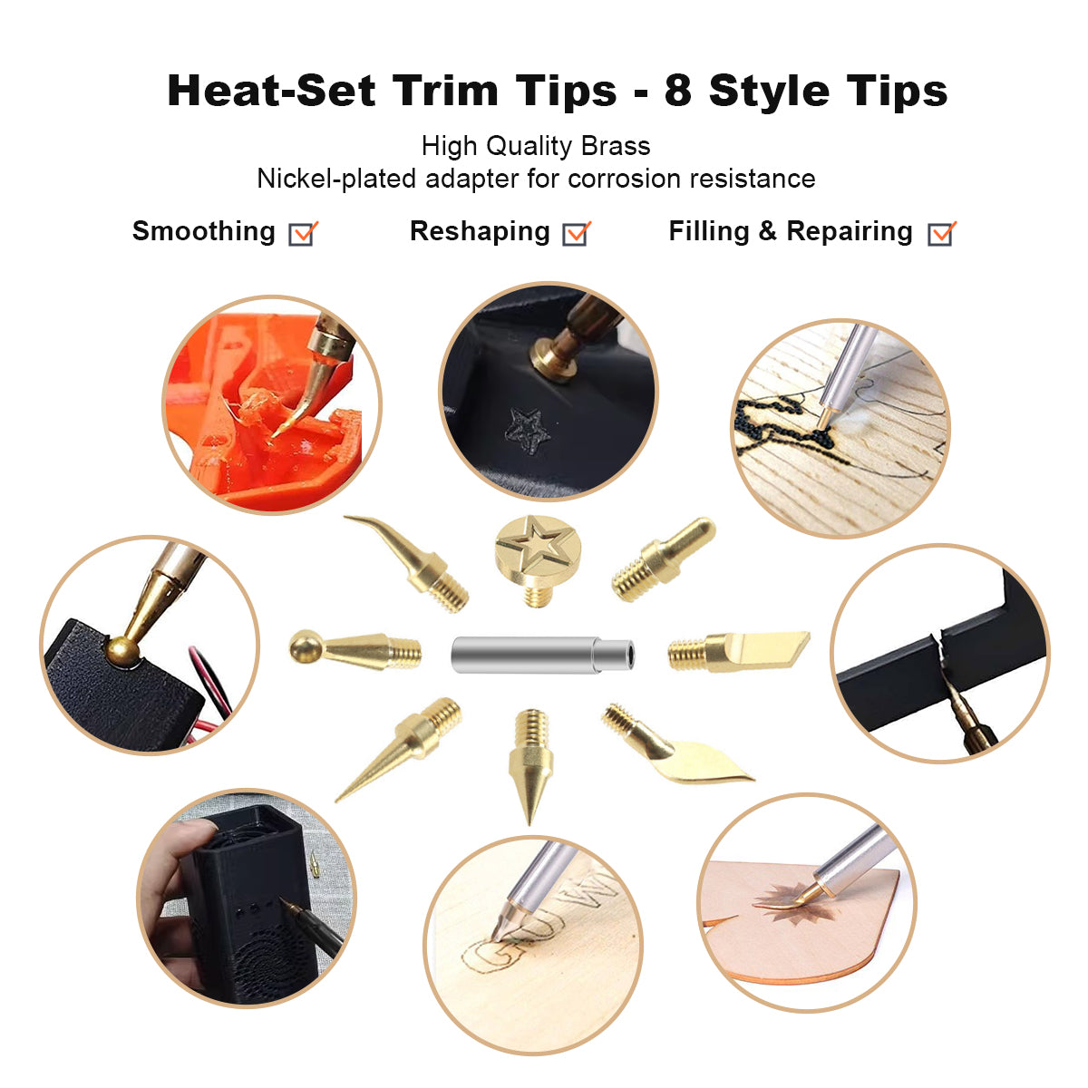 Handheld Soldering Iron Kit for 3D Printing, Heat Insert Tool Kit – Mintion