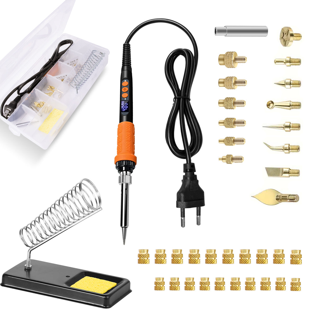 Handheld Soldering Iron Kit for 3D Printing, Heat Insert Tool Kit – Mintion