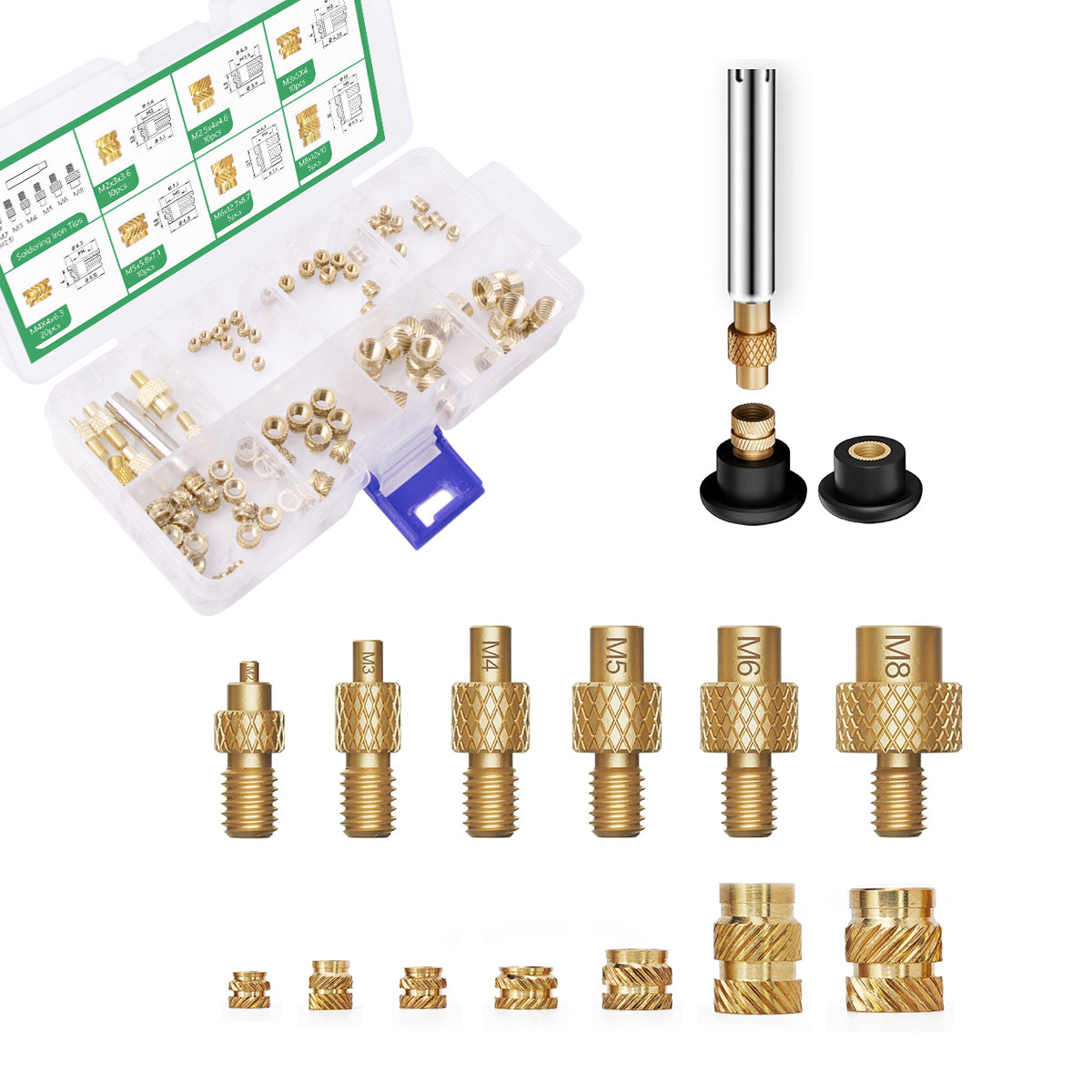 Heat Set Insert Tips and Threaded Kits – Mintion